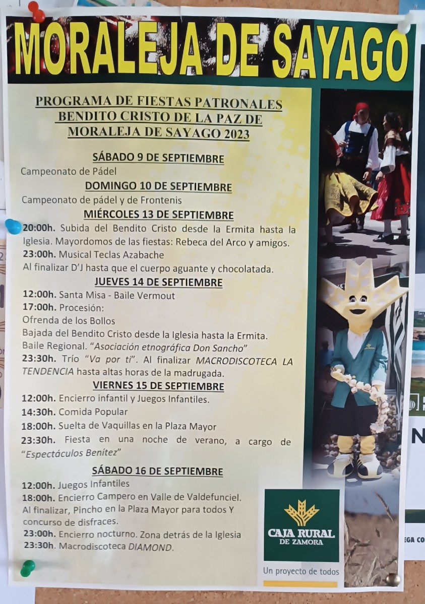 Programa de Fiestas Patronales de Moraleja de Sayago 2023 – #Sayago # ...